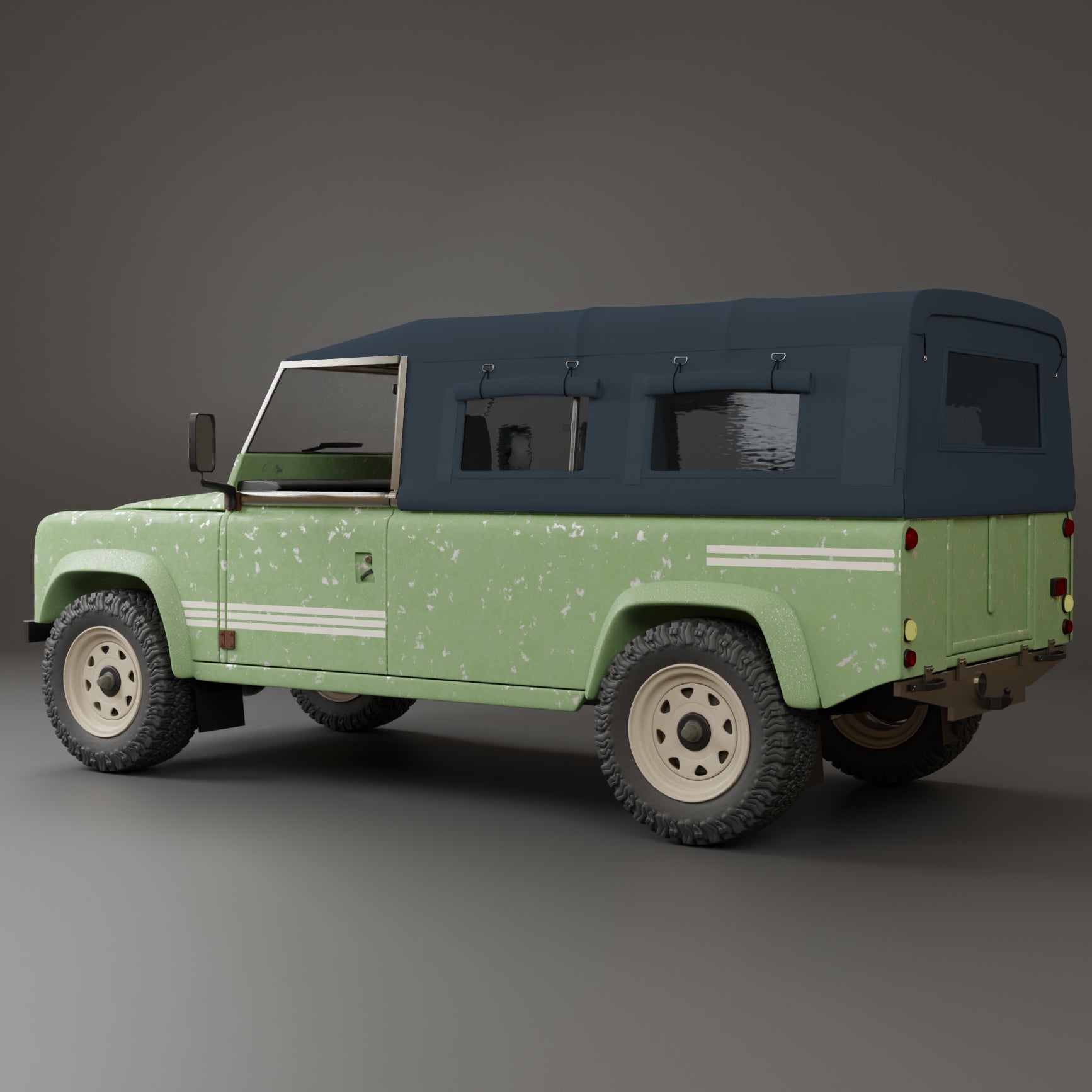 Land Rover Defender 110" Full Hood. With side windows & blinds (no NAS ...